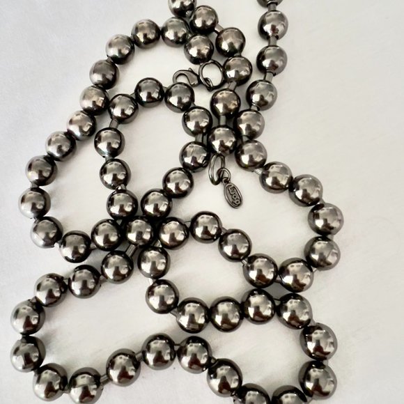 Dominique Cohen | Jewelry | Dominique Cohen Long Black Ball Bead ...